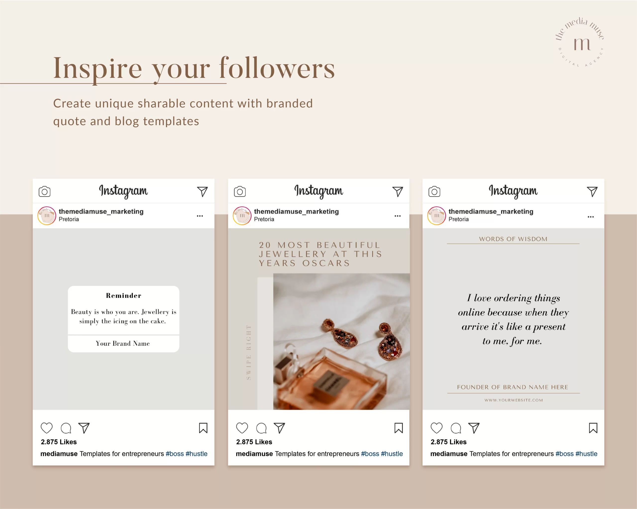 53 Jewellery Instagram post templates - Media Muse