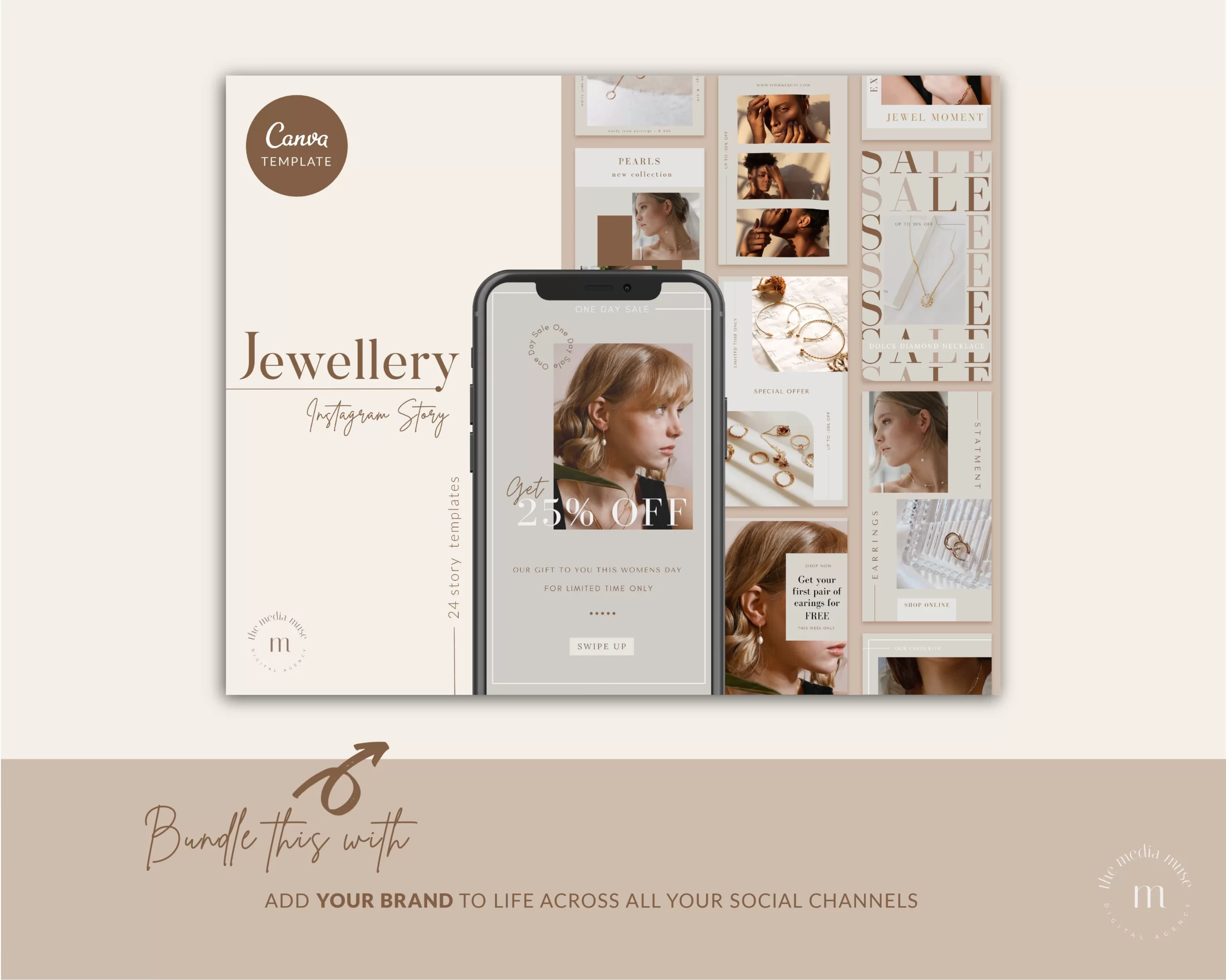 53 Jewellery Instagram post templates - Media Muse