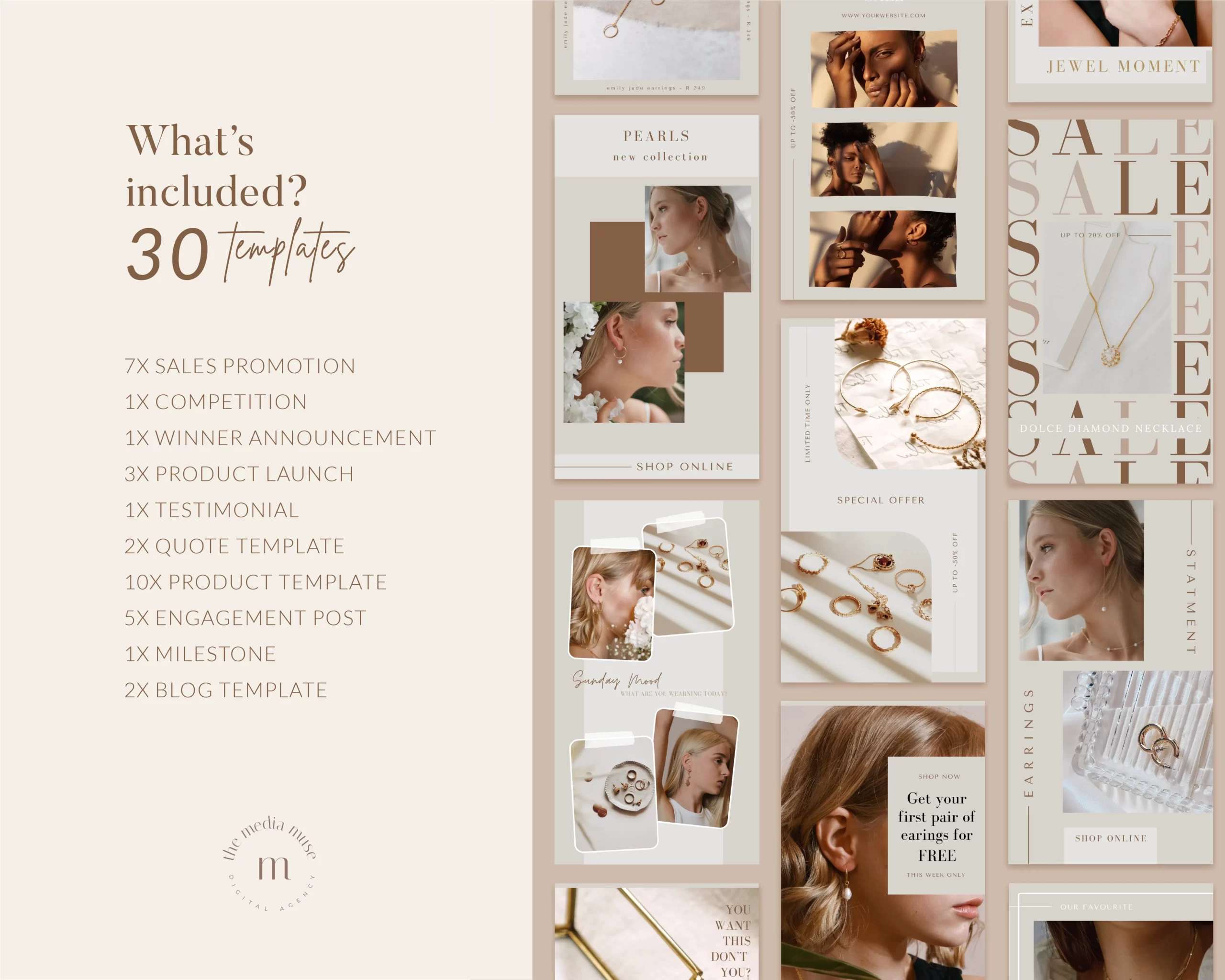 30 Jewellery Instagram story templates - Media Muse